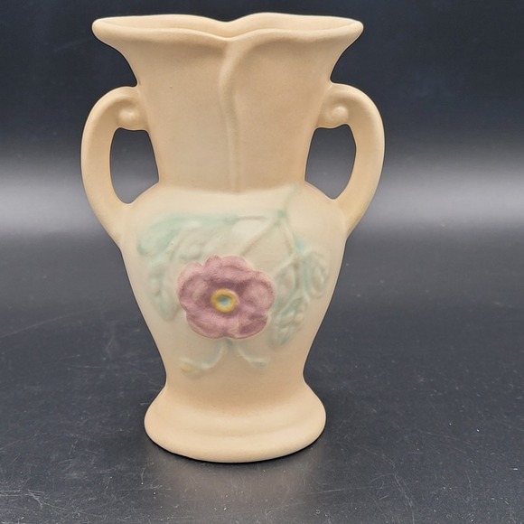 hull | Accents | Vtg Hull Pottery Small Bud Vase Pink Flower Blossom 5 ...